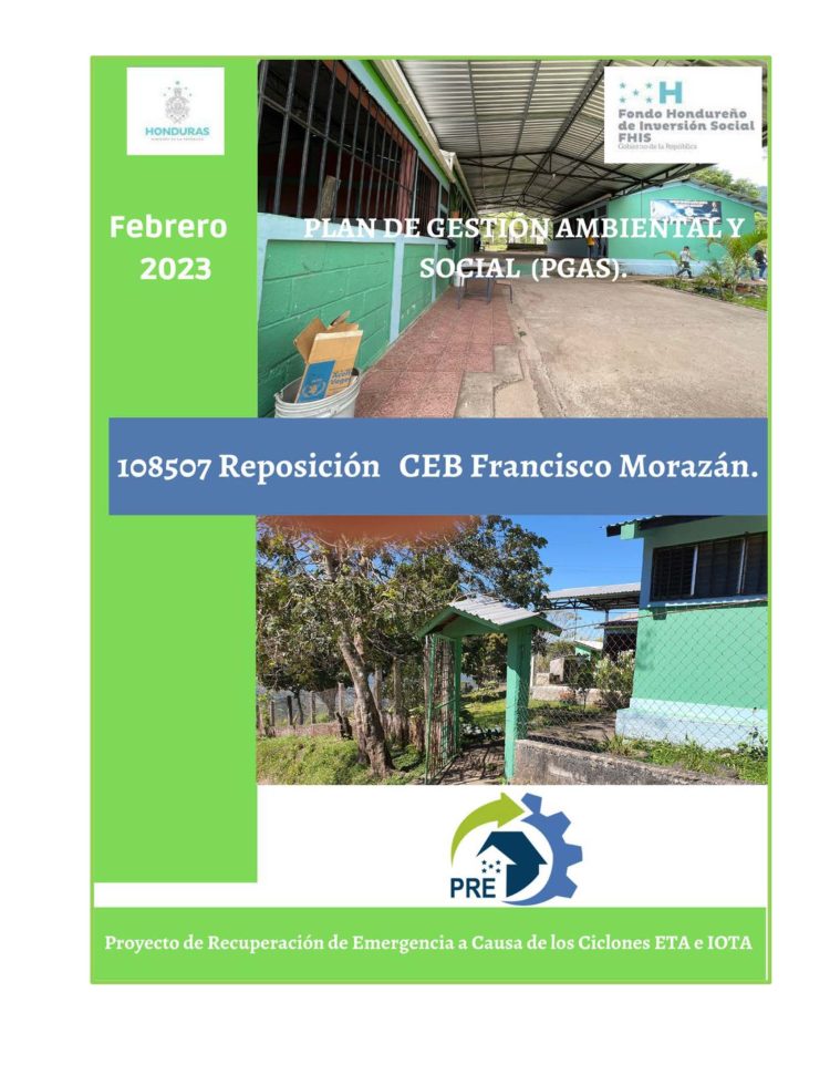 REPARACIÓN CEB FRANCISCO MORAZÁN 108507 – FHIS